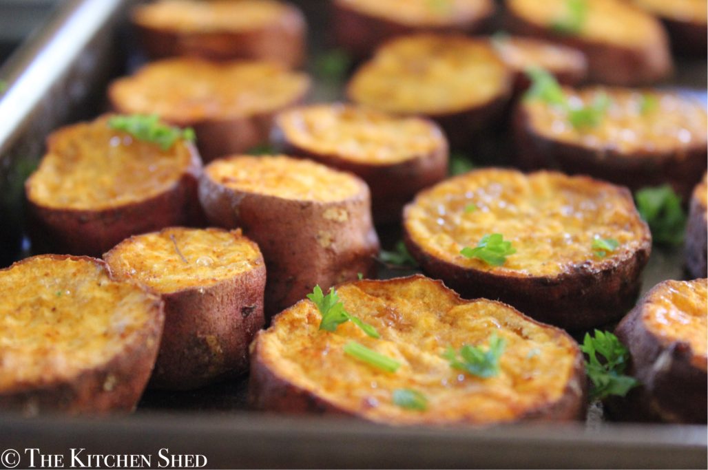 Clean Eating Baked Sweet Potato Rounds - The Kitchen Shed