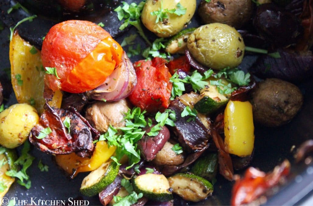 Clean Eating Easy Roasted Vegetables - The Kitchen Shed