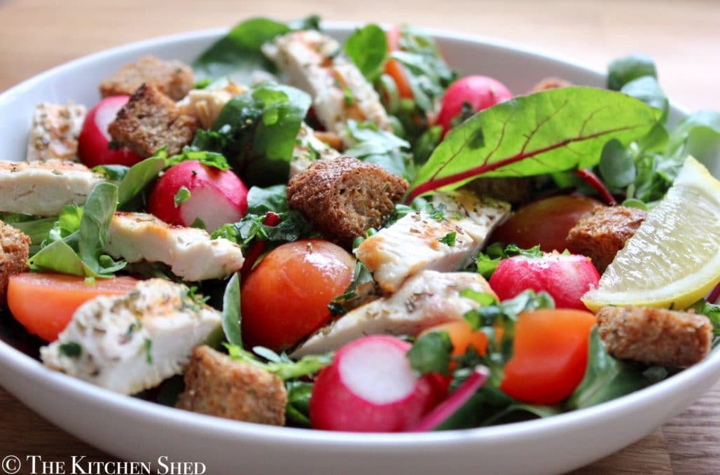 Clean Eating Chicken & Basil Salad - The Kitchen Shed